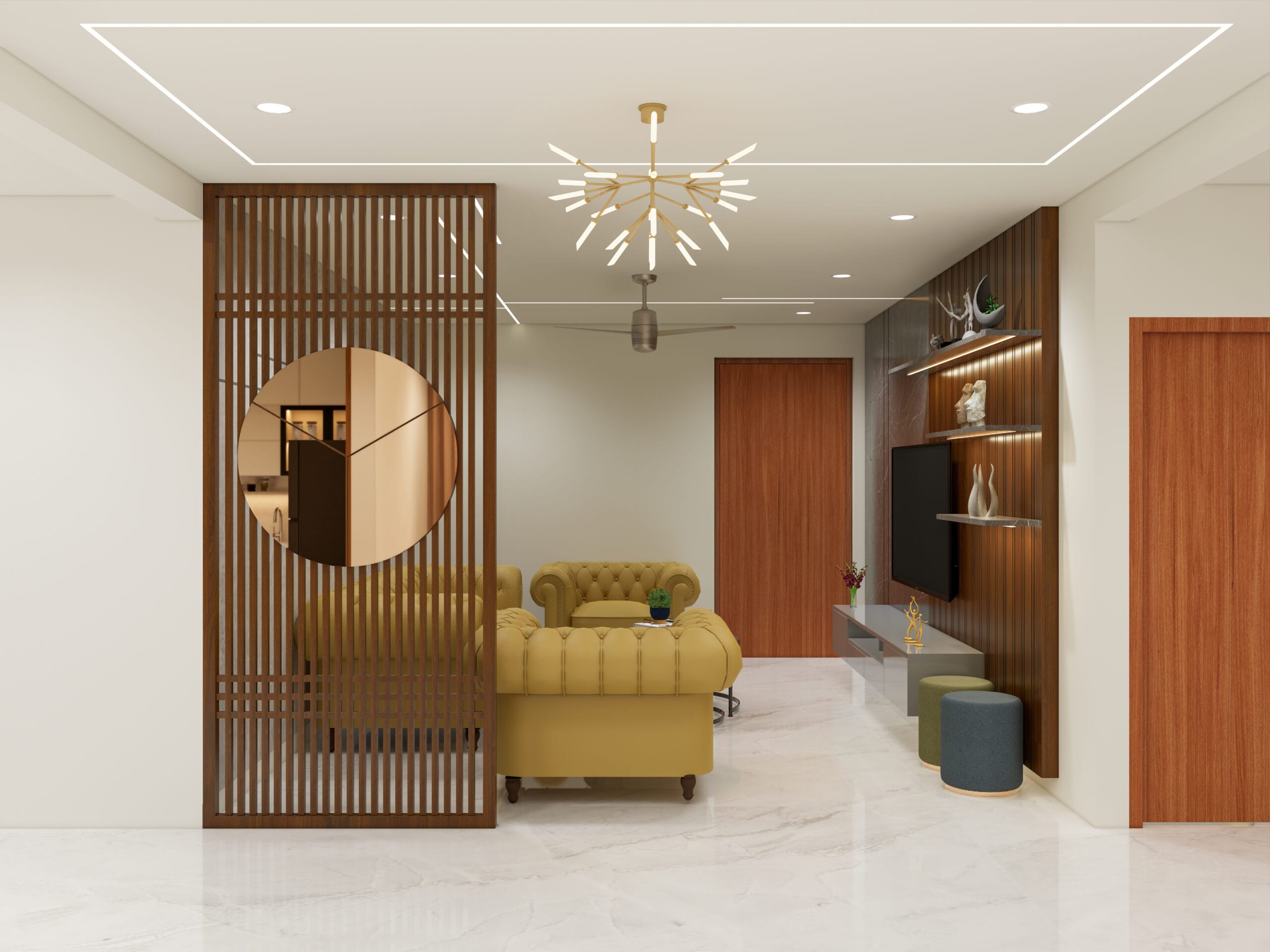 Modern Living Room Partition Ideas: Stylish & Functional Designs