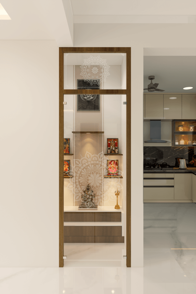Pooja Unit Designs for Small Spaces | Kontact Interiors